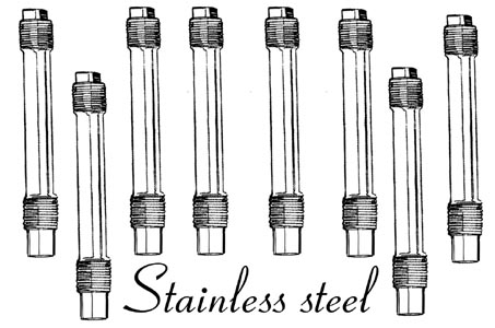 Push rod tubes Windage stainless steel - VW Beetle