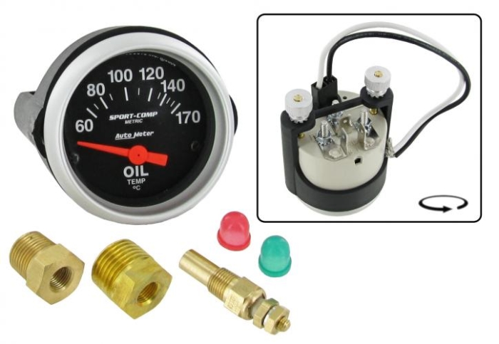 Oil temperature display with sensor 52mm - VW Beetle
